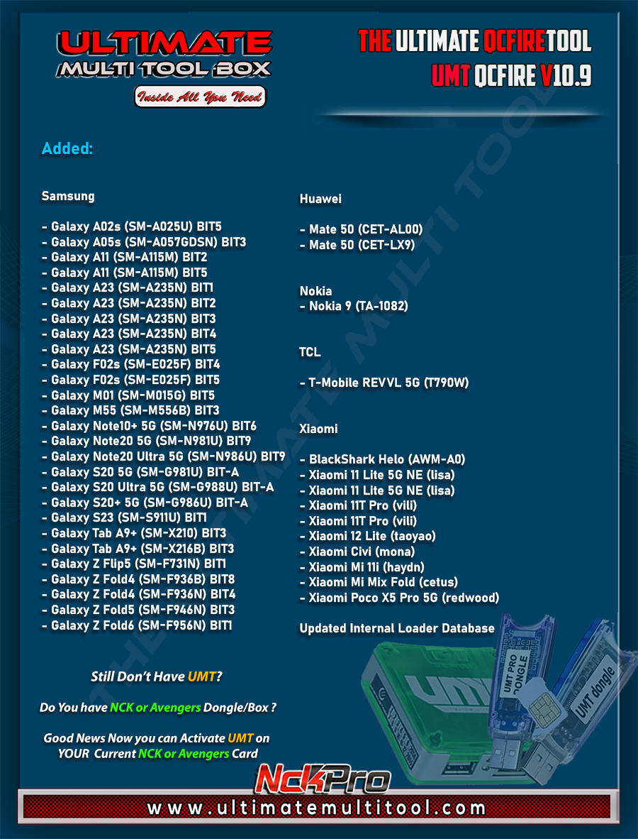 [30-09-24] UMTv2/UMTPro QcFire v10.9 - Mate 50, Mi 11, Mix Fold and more... - GSM-Forum