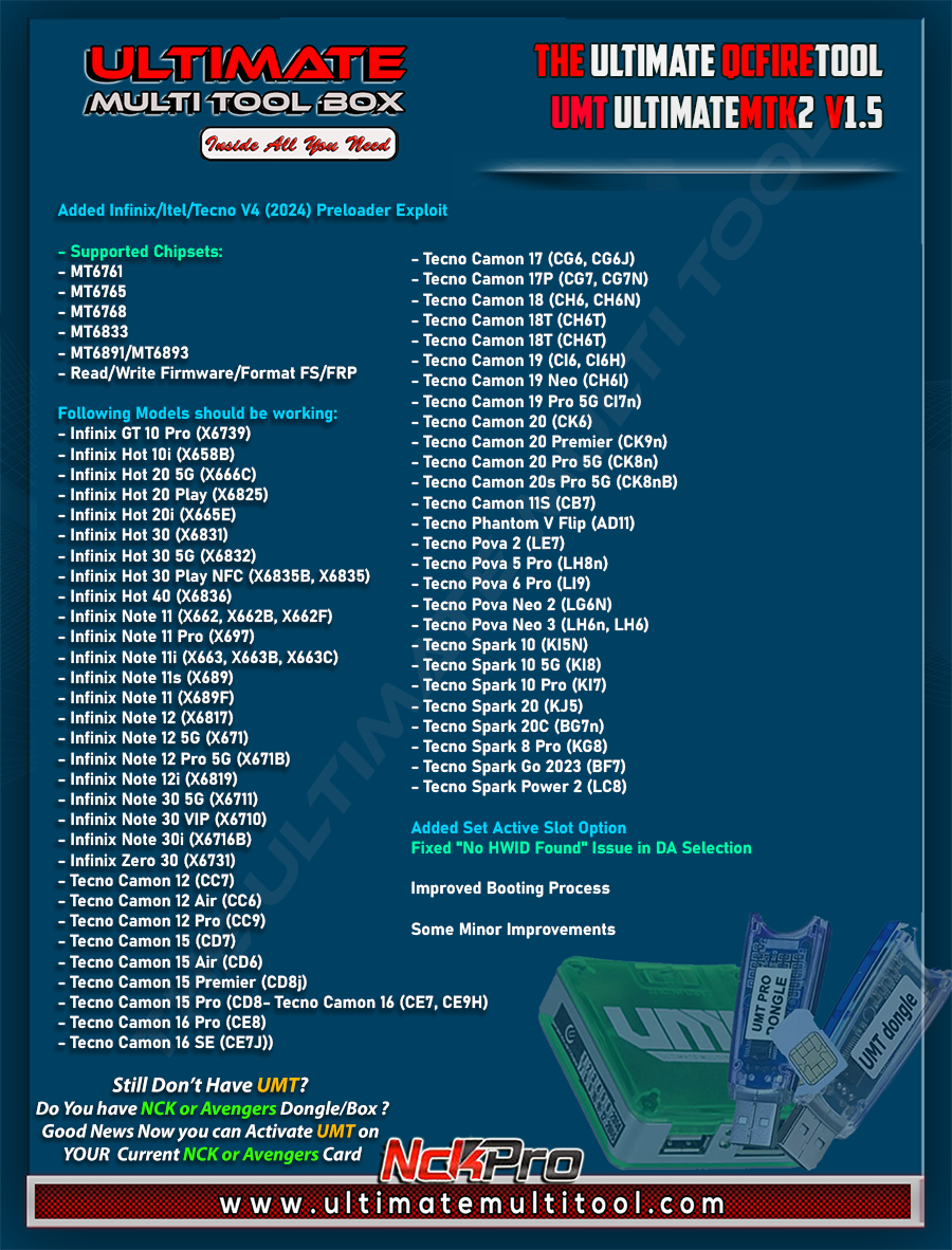 [07-09-24] UMTv2/UMTPro UltimateMTK2 v1.5 - Infinix 2024 Preloader ...