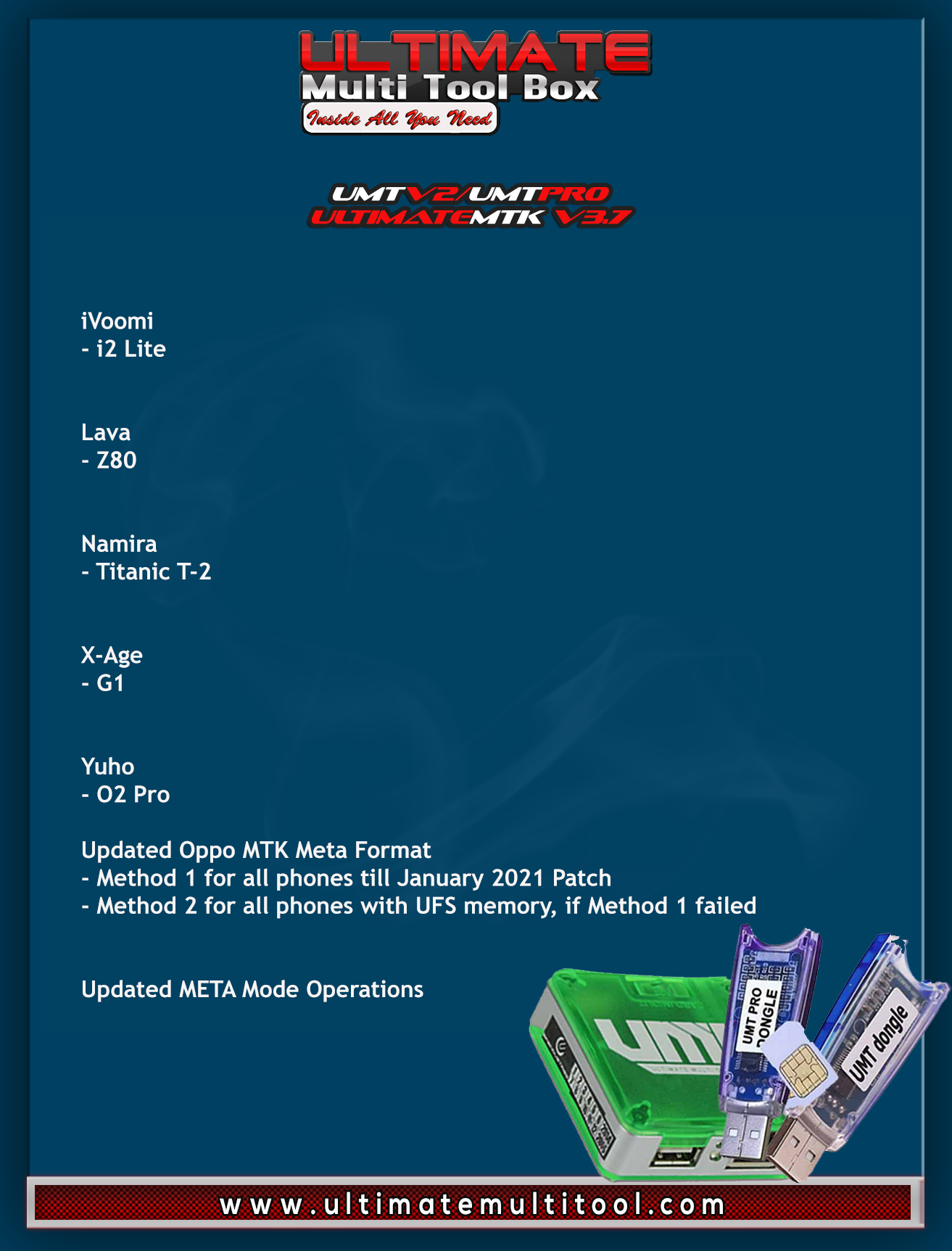 Güncelleme - UMT Dongle MTK Tool V3.7 Çıktı 05.02.2021 | GSM TURKEY
